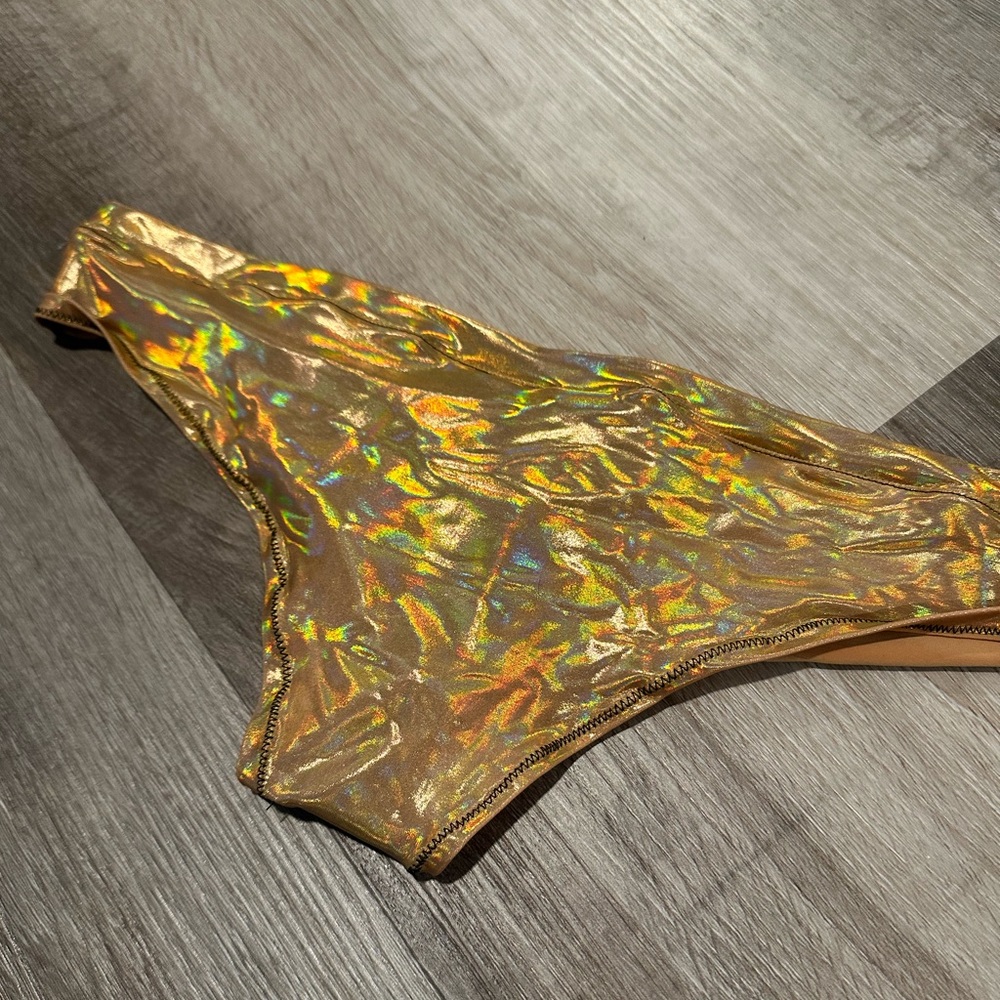 Gold Rainbow Pole Dance Shorts - Gem